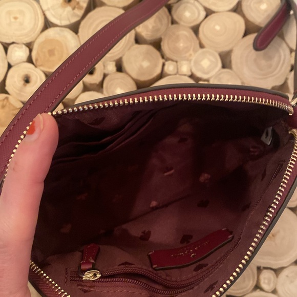 kate spade | Bags | Kate Spade Frosted Deep Berry Floral Tinsel ...